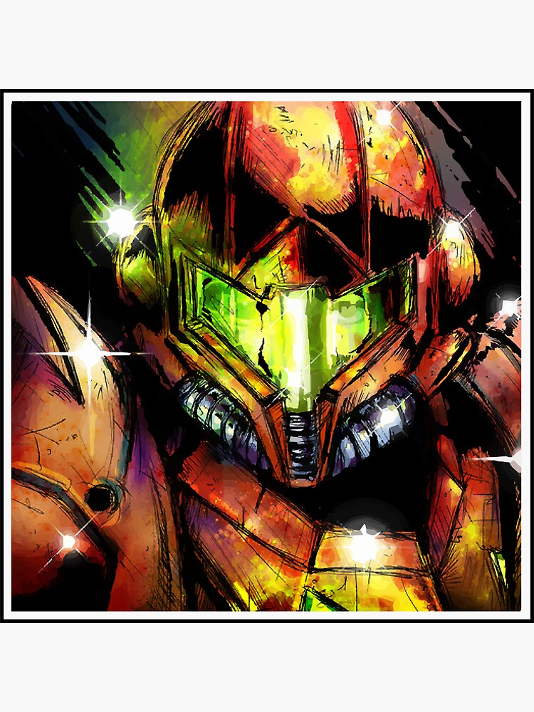 "Metroid Varia Suit Samus" Sticker for Sale by Creepyhand | Redbubble