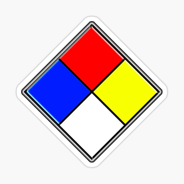 "Fire Diamond NFPA 704" Sticker for Sale by boogeyman | Redbubble
