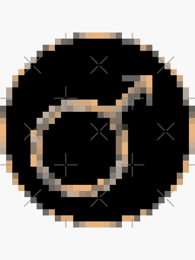 "Alchemical Symbols - Iron Pixel" Sticker by maloiko | Redbubble