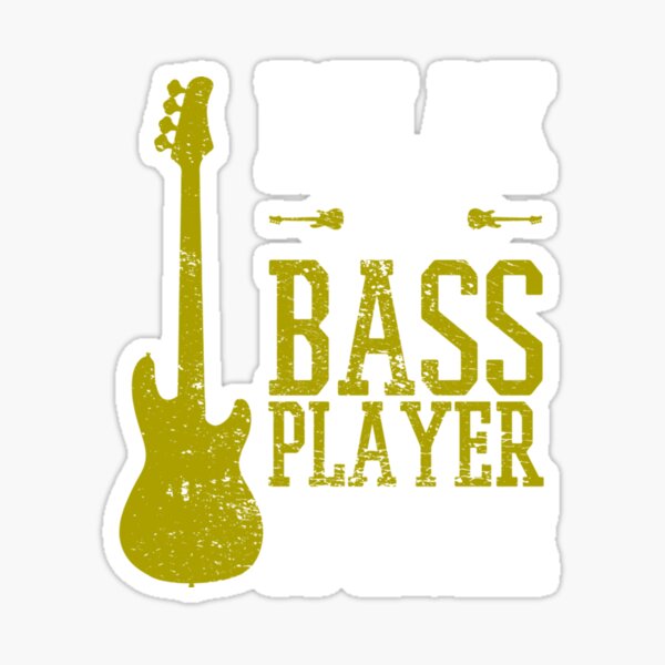 "Bass Player Guitar Guitarist Music School Vintage" Sticker for Sale by ...