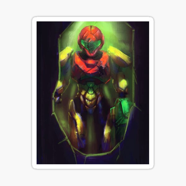 "Metroid Illustration" Sticker by Creepyhand | Redbubble