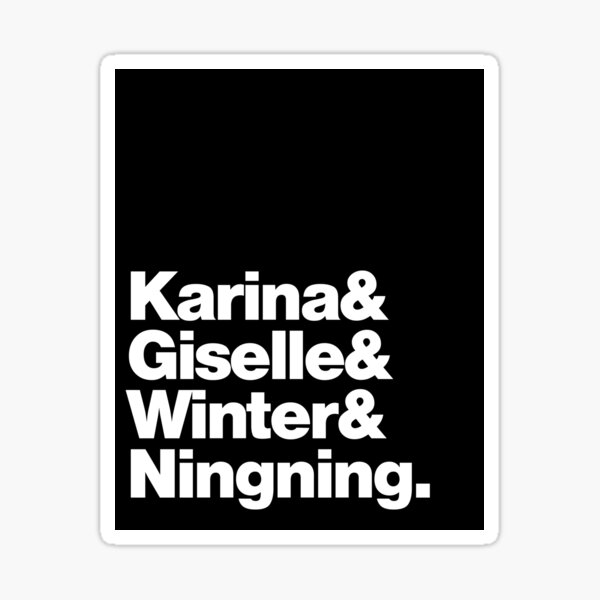 "AESPA & members names" Sticker for Sale by lovely-day | Redbubble