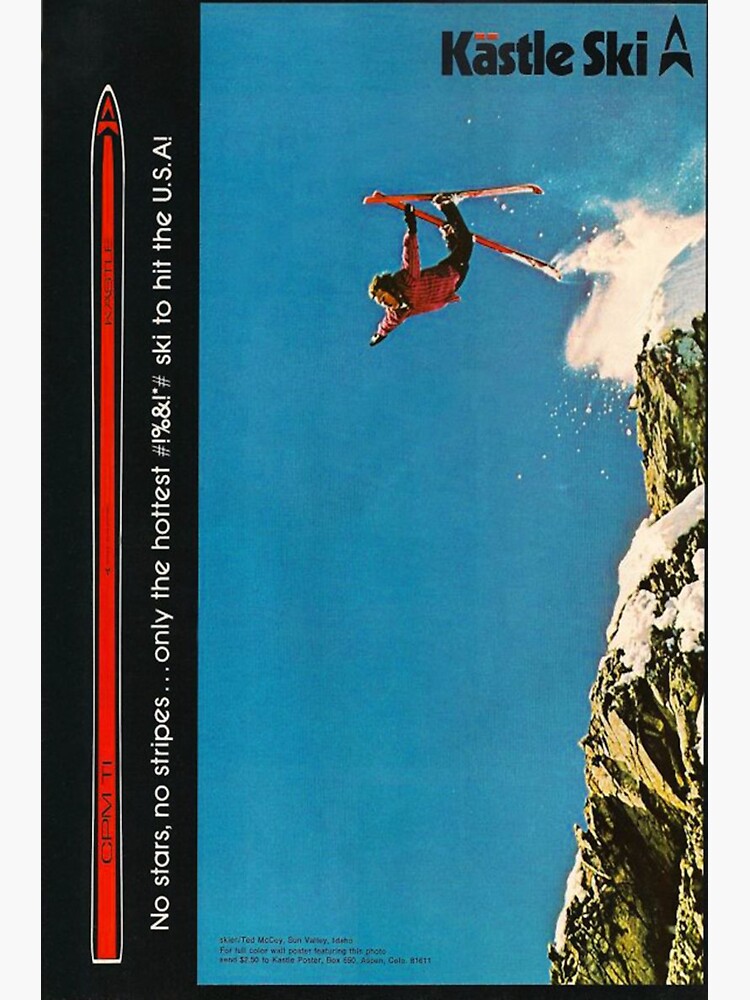 "Kastle ski ad" Sticker for Sale by heymate | Redbubble