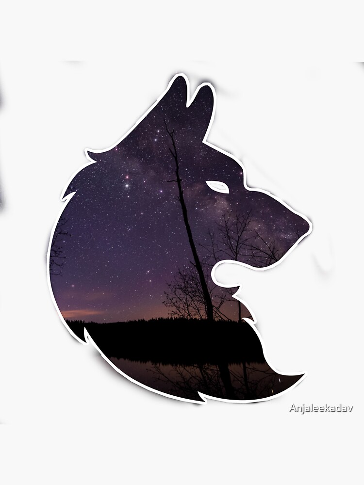 "Wolf face" Sticker for Sale by Anjaleekadav | Redbubble