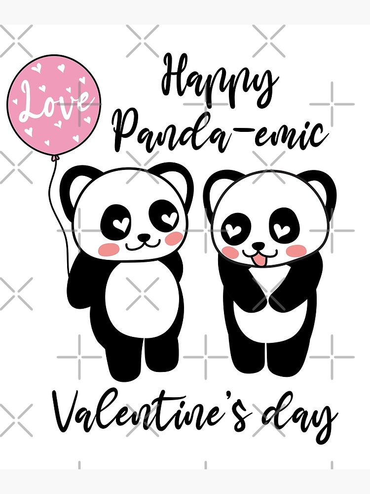 Panda best Valentines Printable Cards for