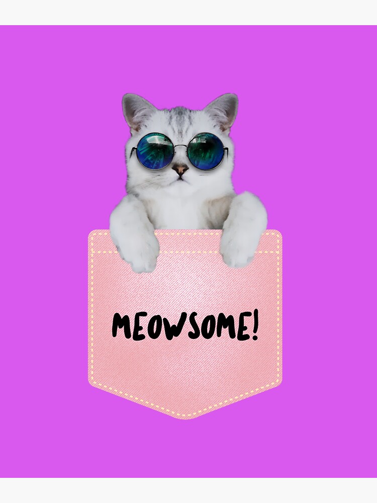 "Meowsome" Sticker by xMadarauchihax | Redbubble