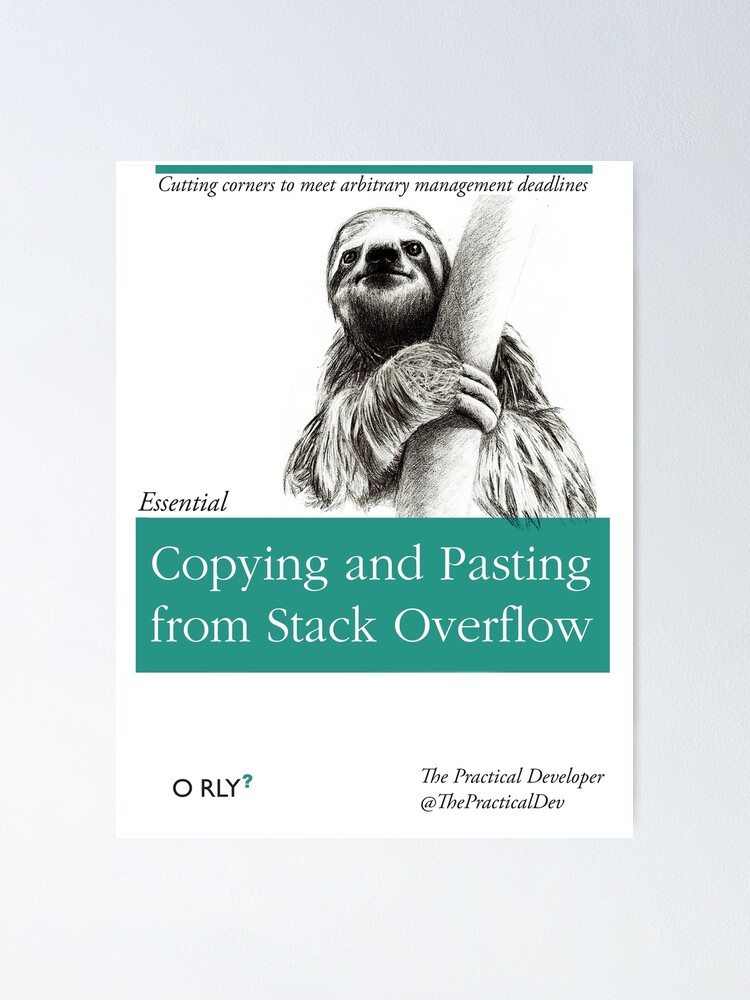 Copying And Pasting From Stack Overflow Poster For Sale By Moondry Redbubble 