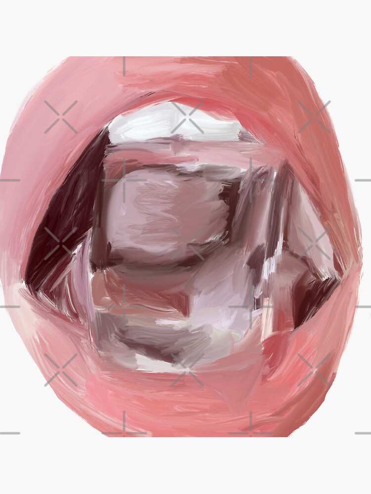 "Ice cubes between the lips aesthetic" Sticker by ghostflowerl | Redbubble