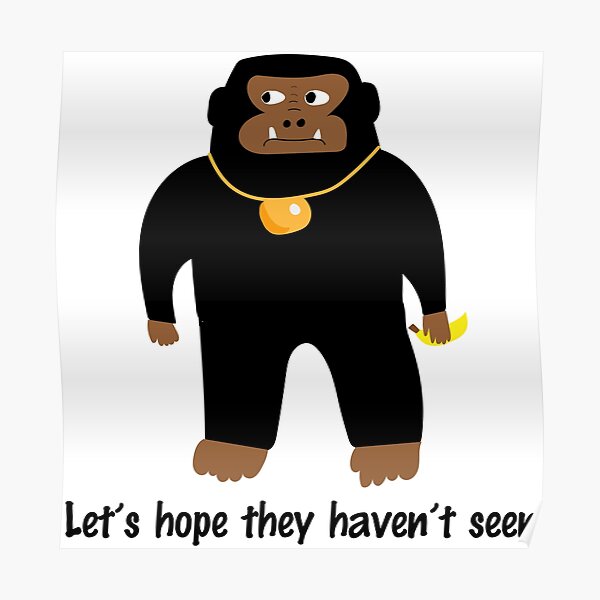 "Thug life gorilla" Poster for Sale by TZA-ART | Redbubble