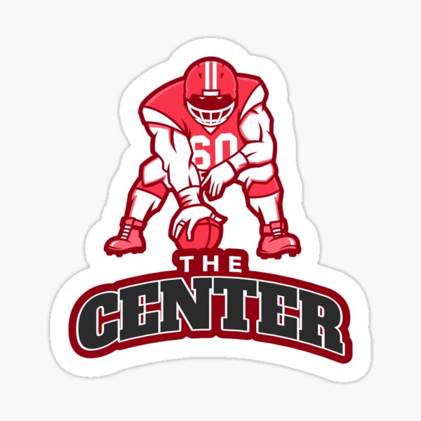 "American Football Offense Line Center" Sticker for Sale by ...