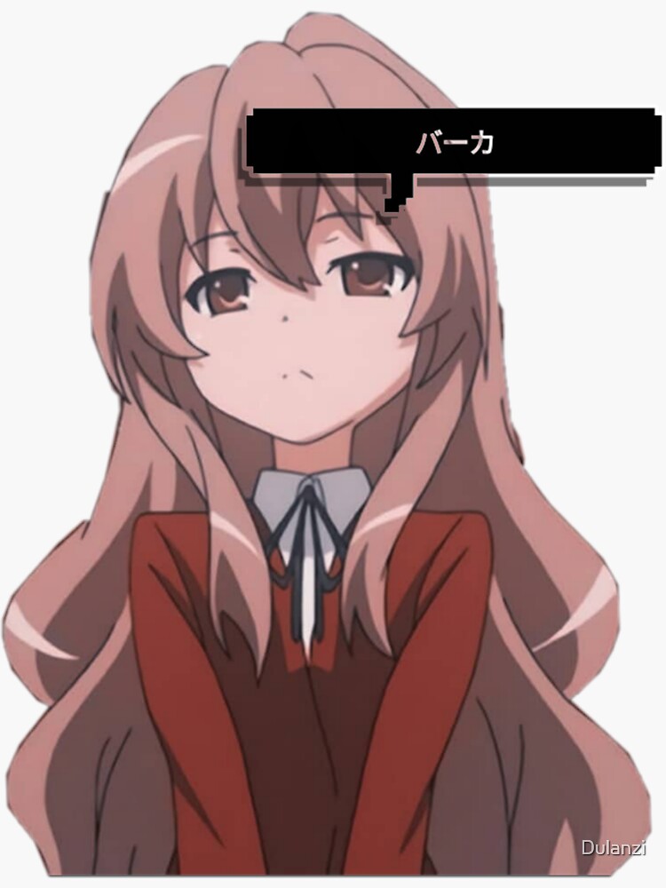 "anime girl baka sticker" Sticker for Sale by Dulanzi | Redbubble