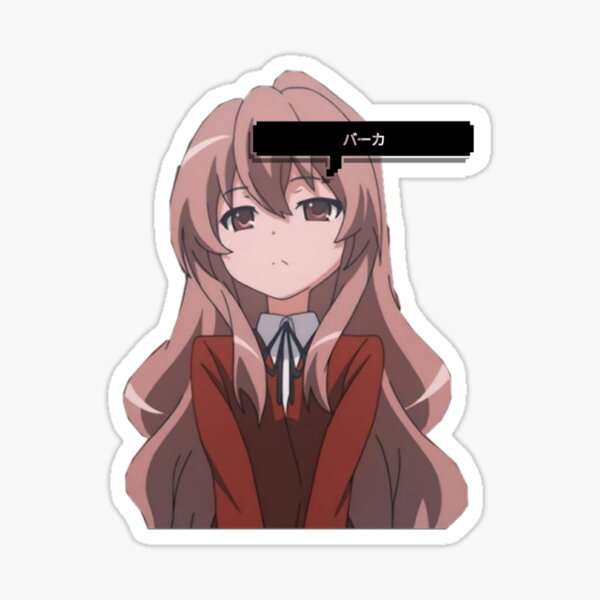 "anime girl baka sticker" Sticker for Sale by Dulanzi | Redbubble