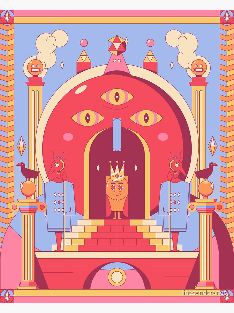 "King Bean and His Royal Guards" Sticker for Sale by linesandcranes ...