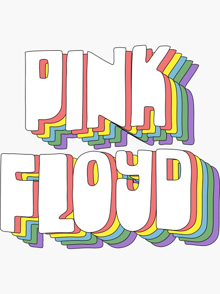 "Pink Floyd Pink Floyd __ Retro Typography" Sticker for Sale by ...