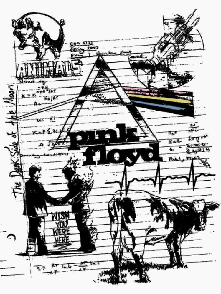 "Pink Floyd pink floyd letter" Sticker for Sale by MalaRock | Redbubble