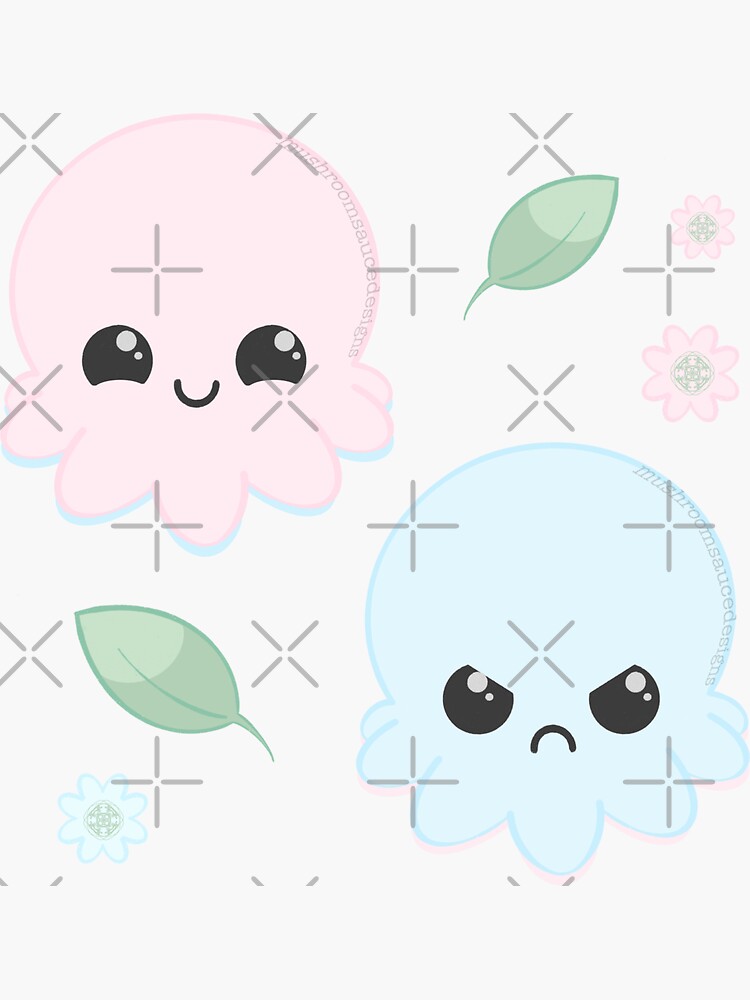 "Mood Octopus " Sticker for Sale by MushroomSauce | Redbubble