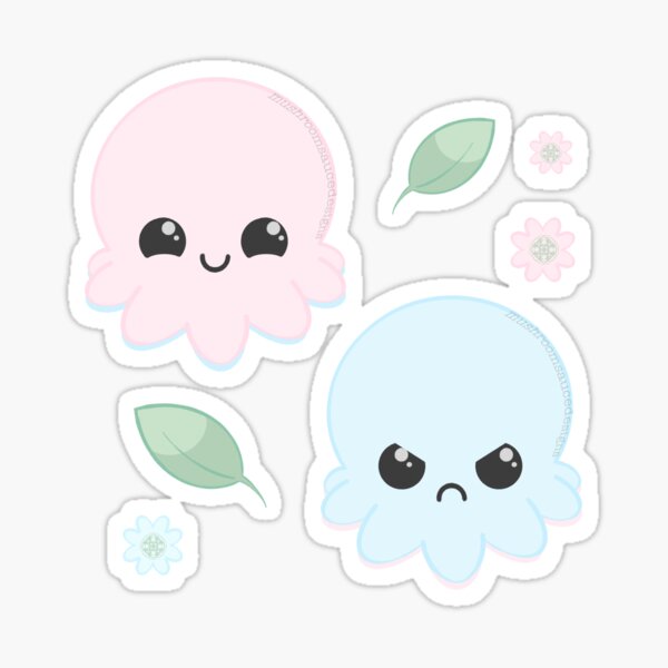 "Mood Octopus " Sticker for Sale by MushroomSauce | Redbubble