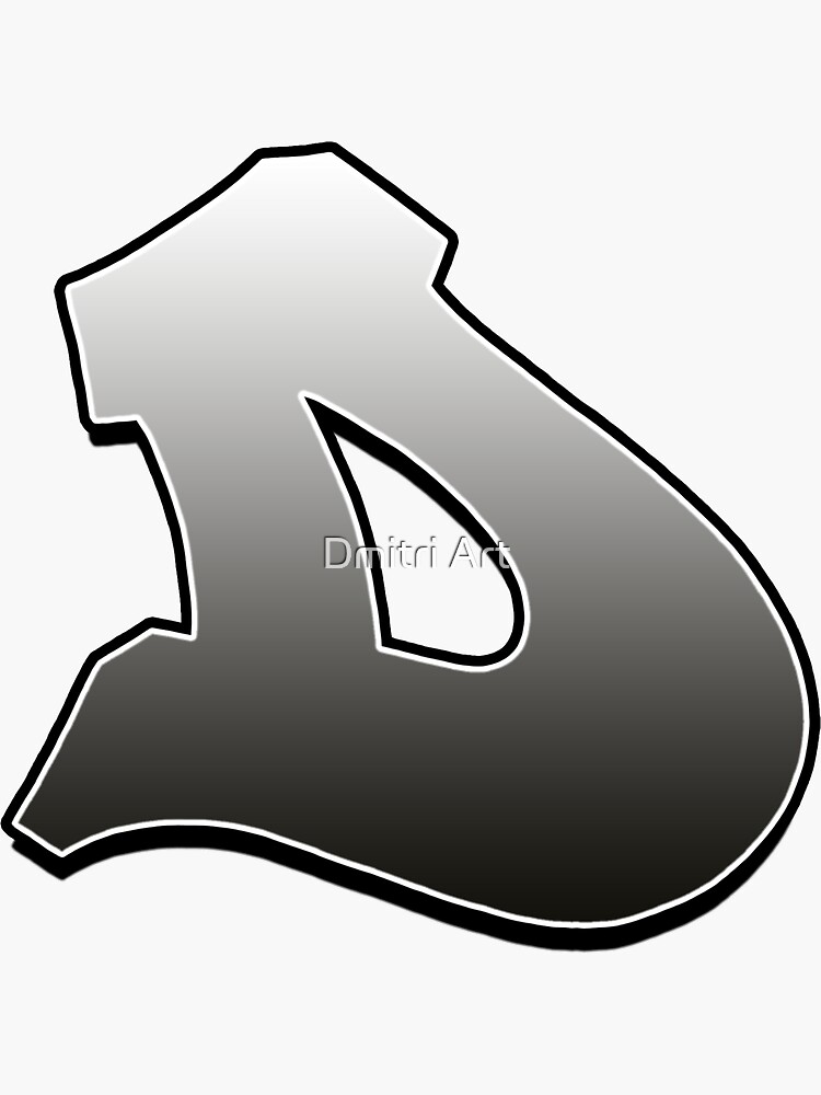 "Letter D" Sticker by paintcave | Redbubble