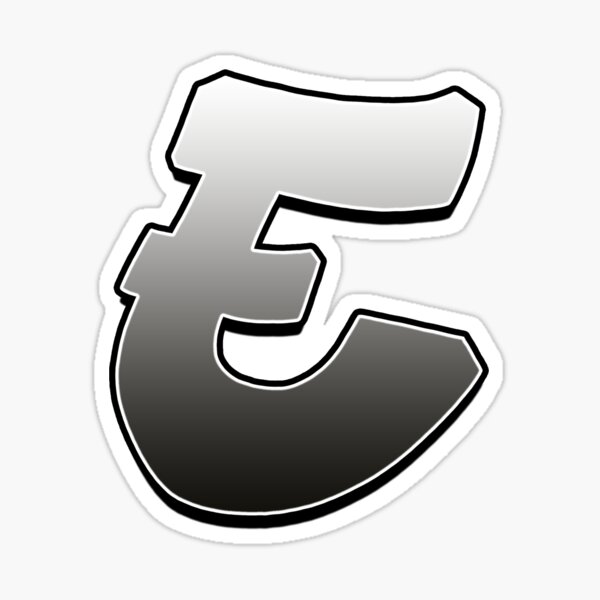 "Letter E" Sticker for Sale by paintcave | Redbubble