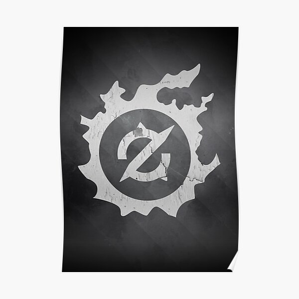 "Final Fantasy XIV - Gunbreaker GNB Black And White" Poster for Sale by ...