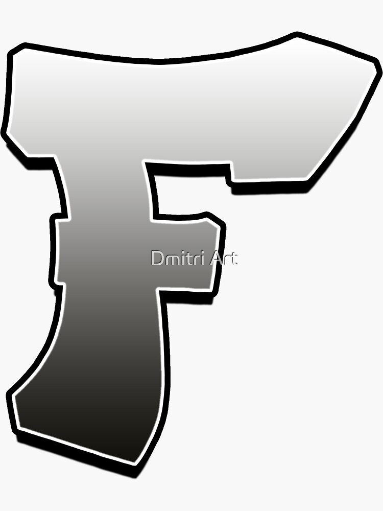 "Letter F" Sticker for Sale by Dmitri Art | Redbubble