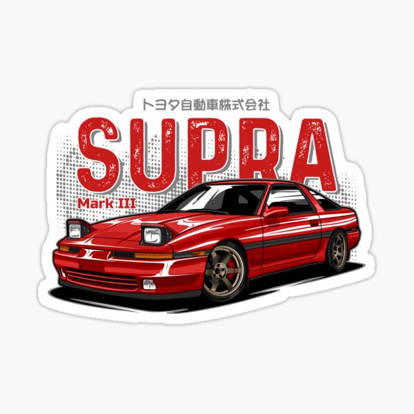 "Red Supra MK3" Sticker for Sale by idrdesign | Redbubble