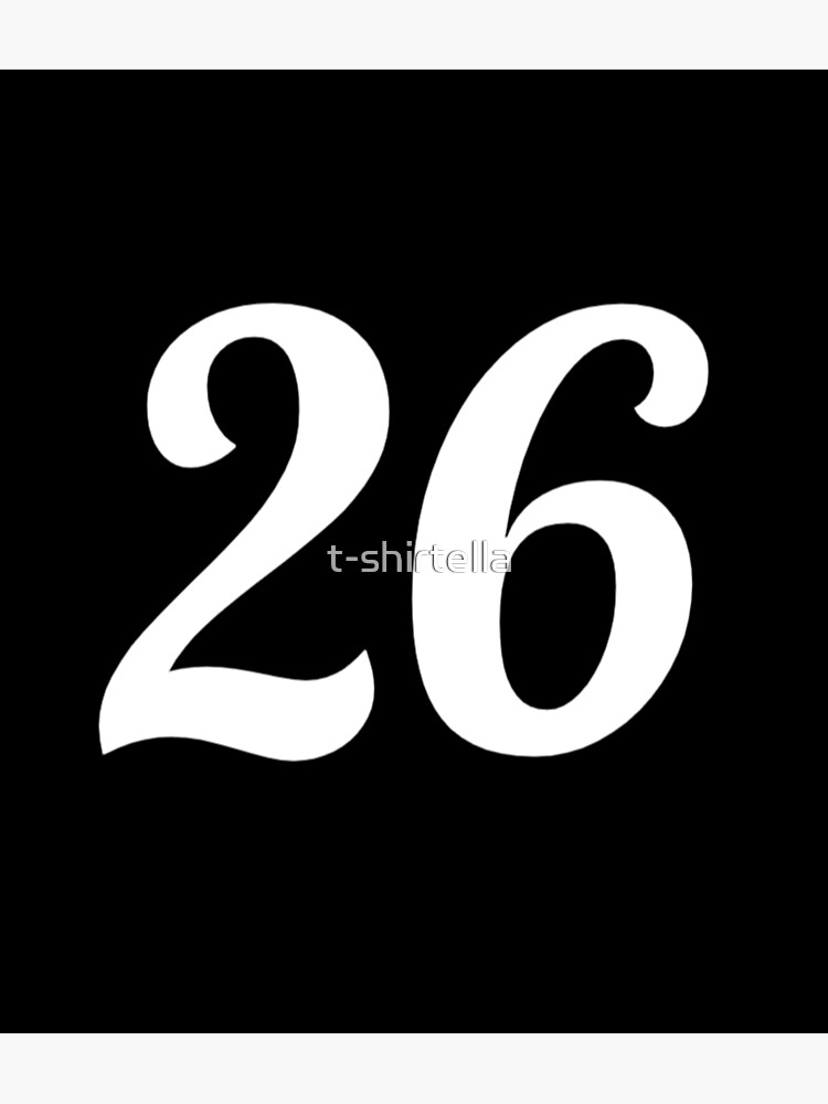 Póster «Número 26 Blanco» de t-shirtella | Redbubble
