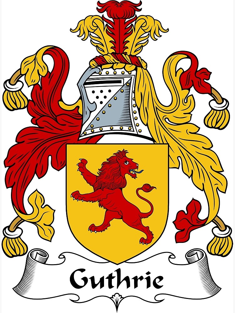 "Guthrie Coat of Arms / Guthrie Family Crest" Canvas Print for Sale by ...