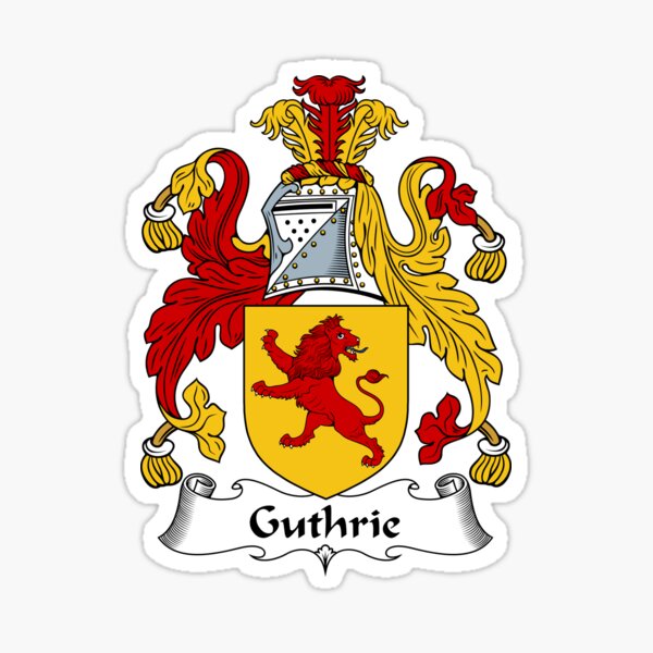 "Guthrie Coat of Arms / Guthrie Family Crest" Sticker for Sale by ...