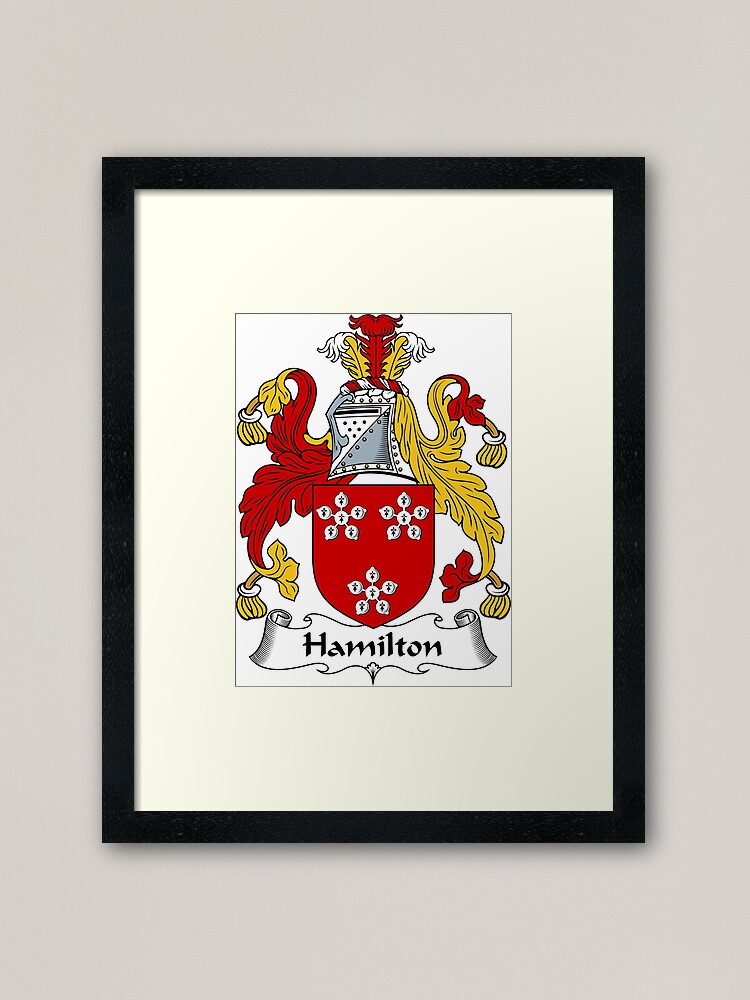 "Hamilton Coat of Arms / Hamilton Family Crest" Framed Art Print for ...