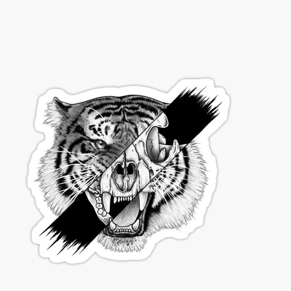 "Tiger Stripe " Sticker by AlaynaChloe | Redbubble