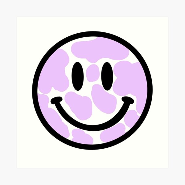 Smiley Face Cow Wall Art | Redbubble