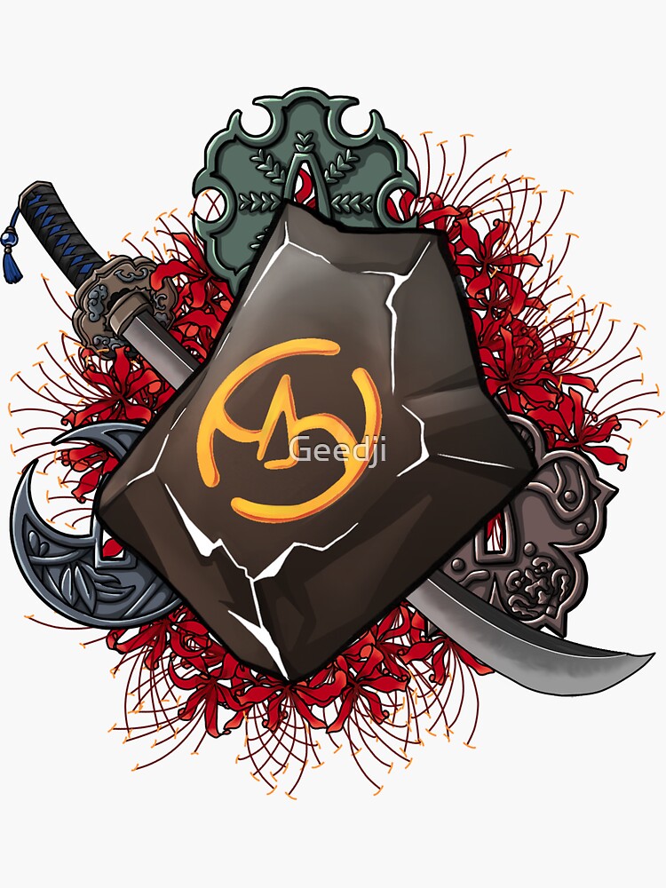 "FFXIV Samurai" Sticker for Sale by Geedji | Redbubble