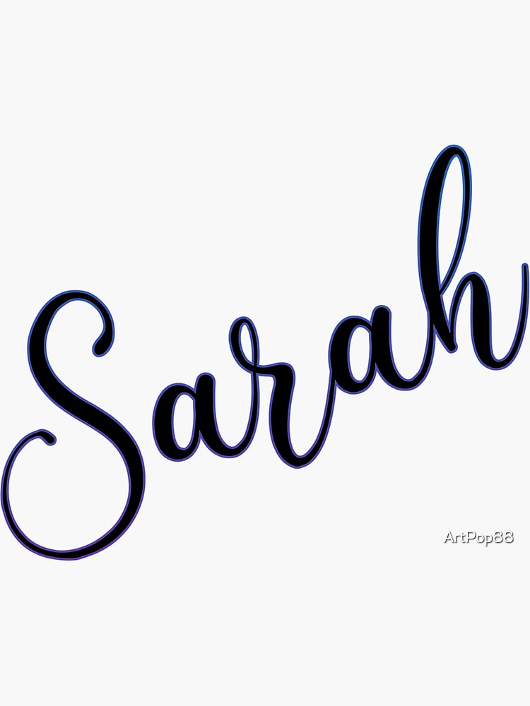 "Sarah" Sticker for Sale by ArtPop88 | Redbubble