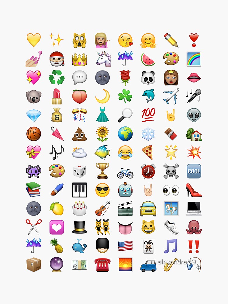 "Emoji" Sticker for Sale by alexandra89 | Redbubble