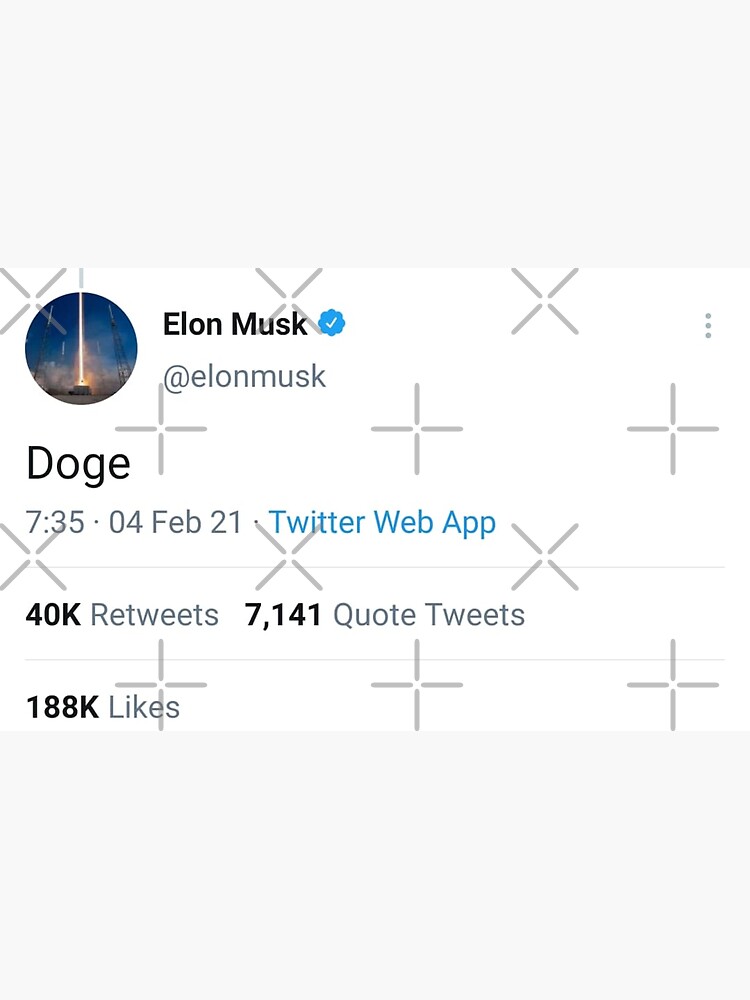 "Elon Musk Doge Tweet" Sticker by pembapple | Redbubble