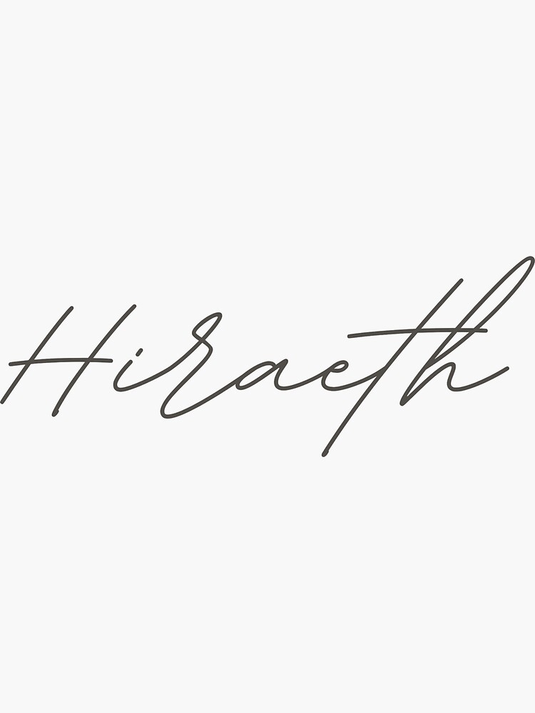 "Hiraeth Aesthetic Calligraphy" Sticker by KAONAT | Redbubble