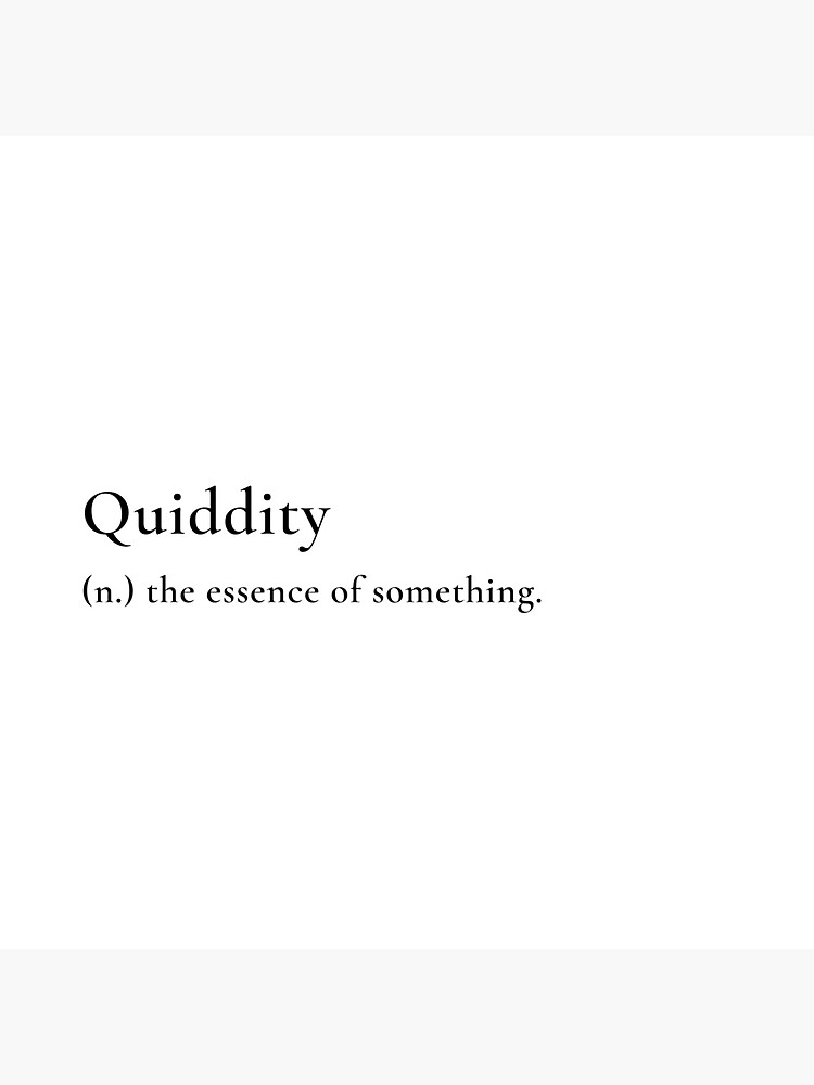 "Quiddity." Sticker for Sale by SimplyType | Redbubble
