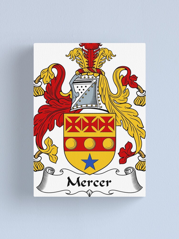 "Mercer Coat of Arms / Mercer Family Crest" Canvas Print for Sale by ...