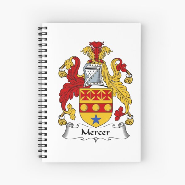 "Mercer Coat of Arms / Mercer Family Crest" Spiral Notebook for Sale by ...