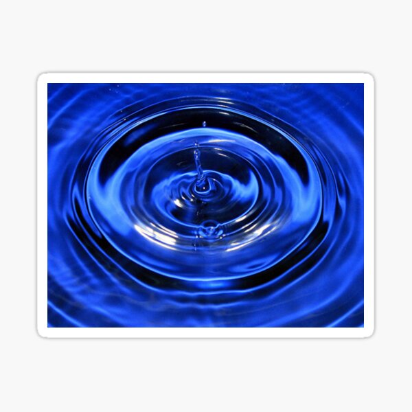 "Blue Water Drop Ripple Art!" Sticker for Sale by ttombel | Redbubble