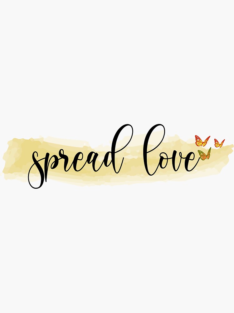 "spread love" Sticker for Sale by Michael-Angie | Redbubble