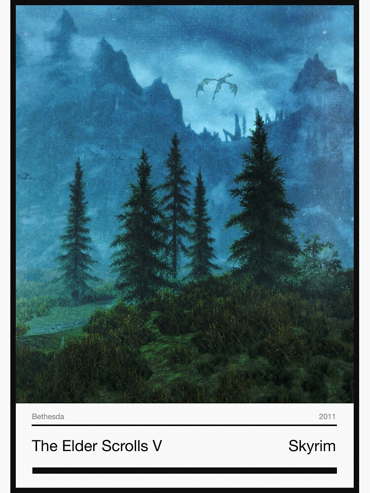 "The Elder Scrolls V Skyrim" Sticker for Sale by gamepostersyo | Redbubble