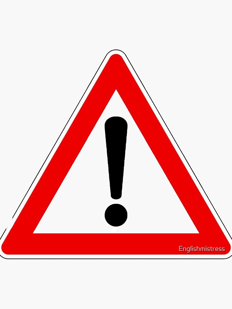 "Danger Symbol" Sticker for Sale by Englishmistress | Redbubble