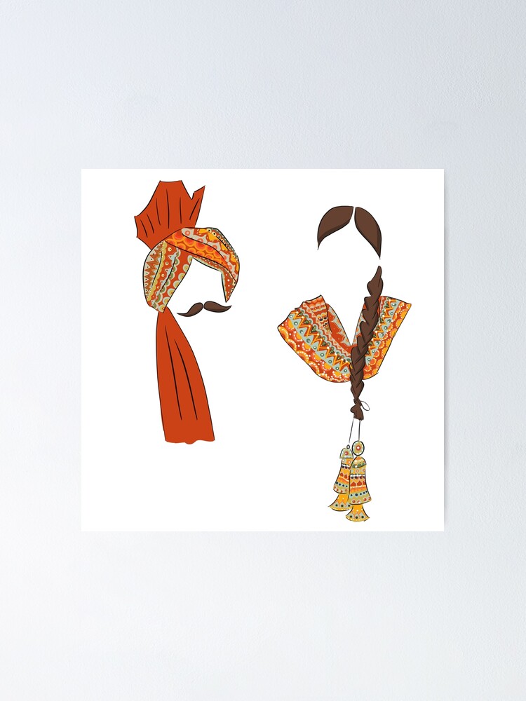 "pagg and paranda" Poster for Sale by Aisha Mohammad Nasreen | Redbubble