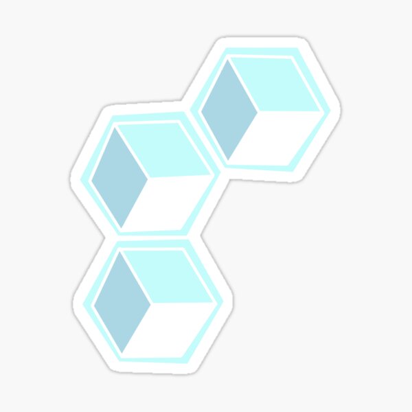 "Cubic Dimensions" Sticker by SydneyLudwick | Redbubble