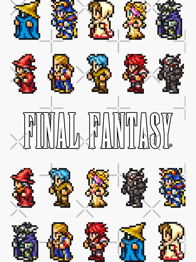 "Final Fantasy 1 I - Sprites PIXEL SPRITE" Sticker for Sale by ZeWiss ...
