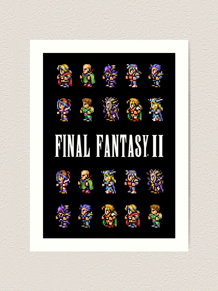 "Final Fantasy 2 II - Sprites PIXEL SPRITE" Art Print by ZeWiss | Redbubble