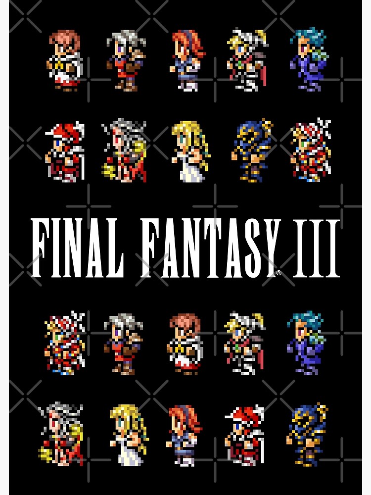 "Final Fantasy 3 III-Sprites PIXEL SPRITE" Poster von ZeWiss | Redbubble