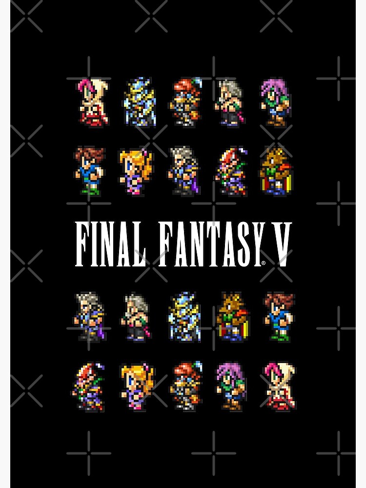 "Final Fantasy 5 V - Sprites PIXEL SPRITE" Spiral Notebook for Sale by ...